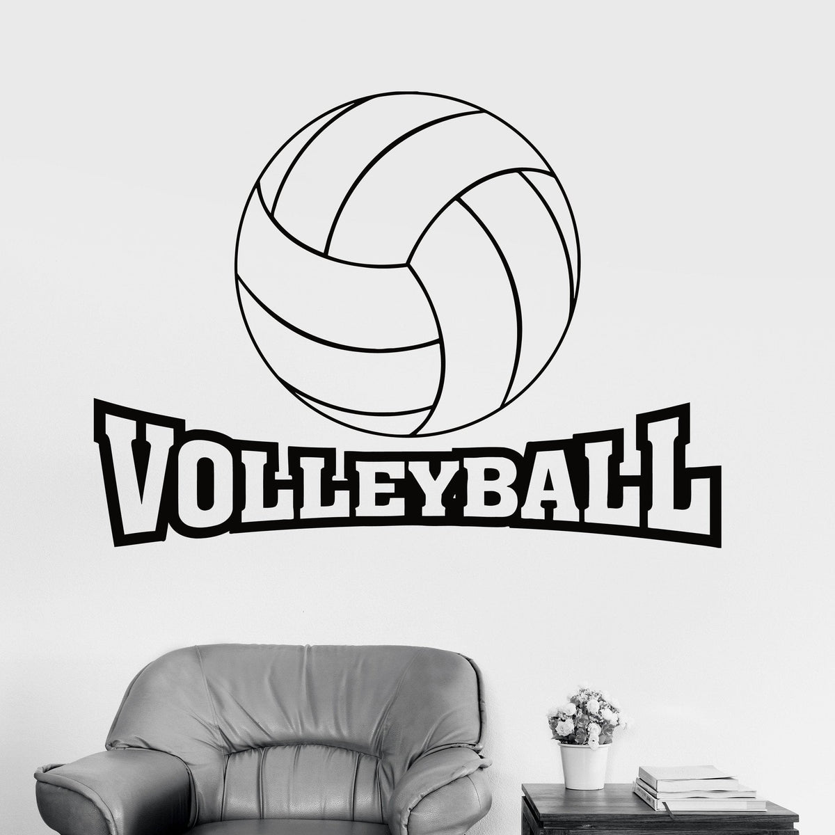 Wall Decal Sport Volleyball Ball Game Vinyl Sticker Unique Gift (z3236 ...