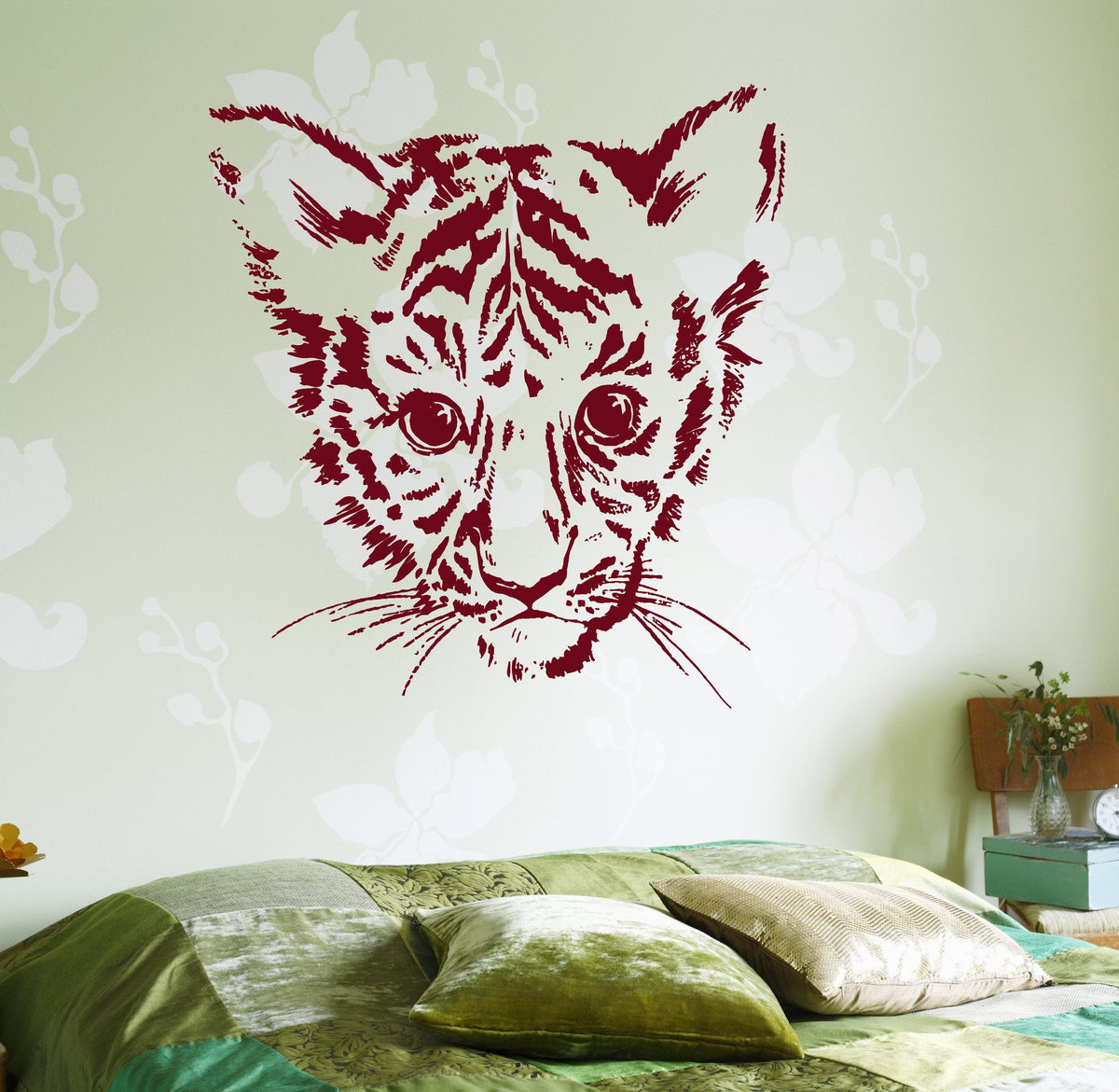 Wall Decal Vnyl Baby Tiger Cub Jungle Afrca Unique Gift z3659 ...