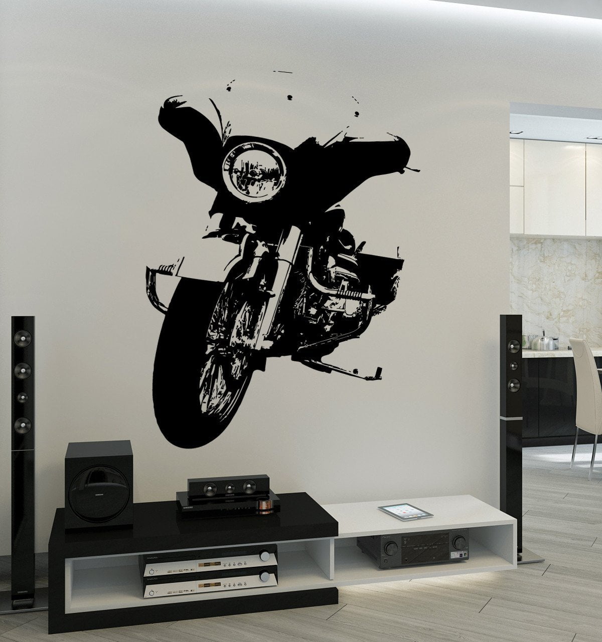 Wall Vinyl Decal Bike Biker Garage Speed Chopper Decor Unique Gift z37 ...