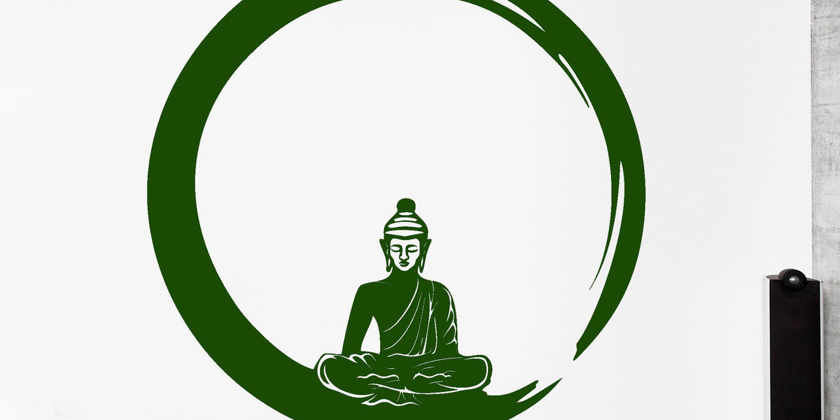 Wall Vinyl Decal Buddha Buddhism Enso Enco Circle Decor Unique Gift z3 ...