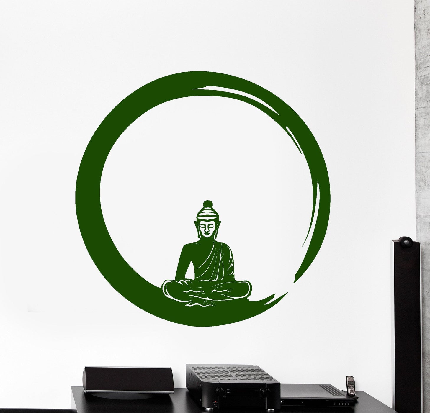 Wall Vinyl Decal Buddha Buddhism Enso Enco Circle Decor Unique Gift z3 ...