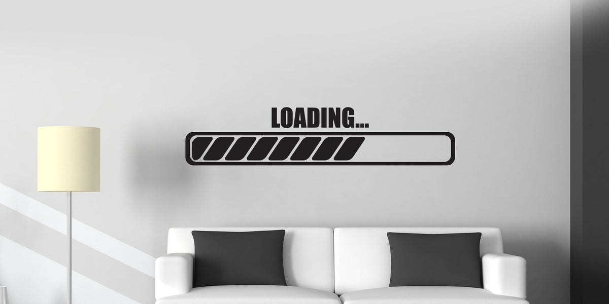 Wall Vinyl Decal Loading Load Gamer Gaming Room Nursery Decor Unique G ...