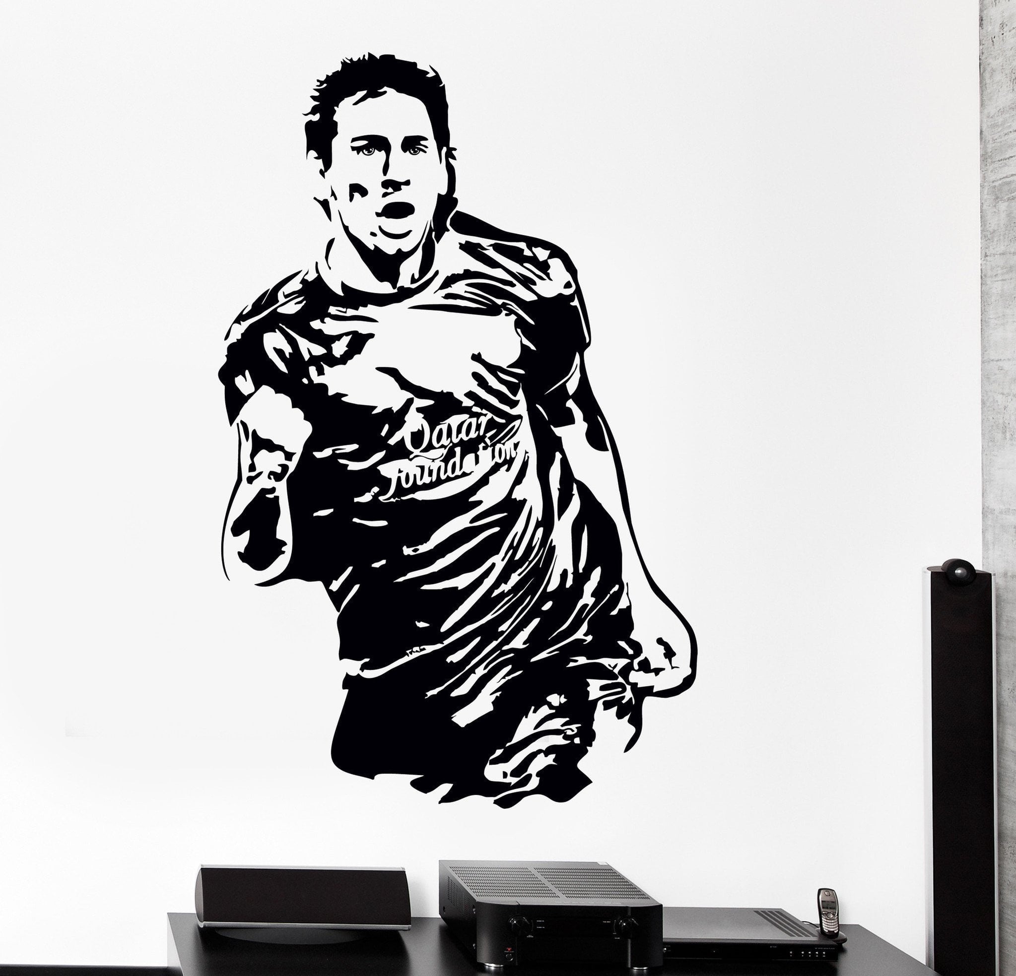 Wall Vinyl Decal Lionel Messi Soccer Football FC Barcelona Decor Uniqu ...