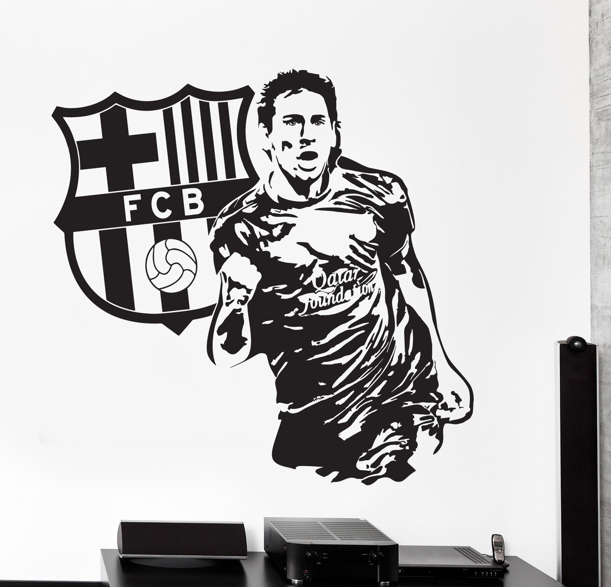 Wall Vinyl Decal Lionel Messi Sport Soccer Football FC Barcelona Uniqu ...