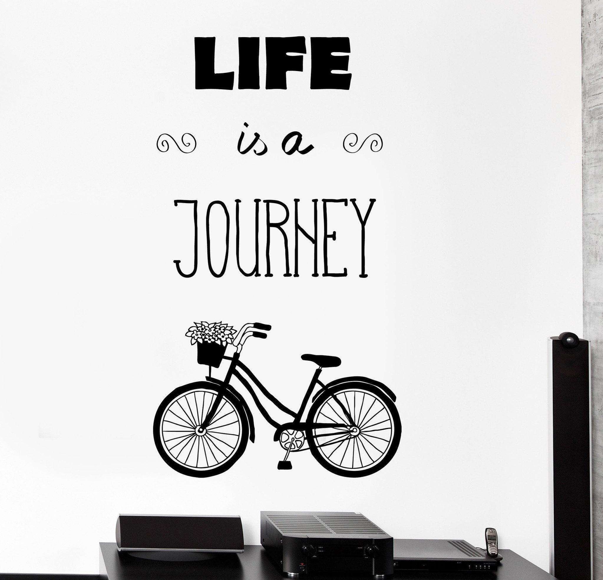 Wall Decal Motivation Quote LIfe Is A Journey Interior Decor Unique Gi ...