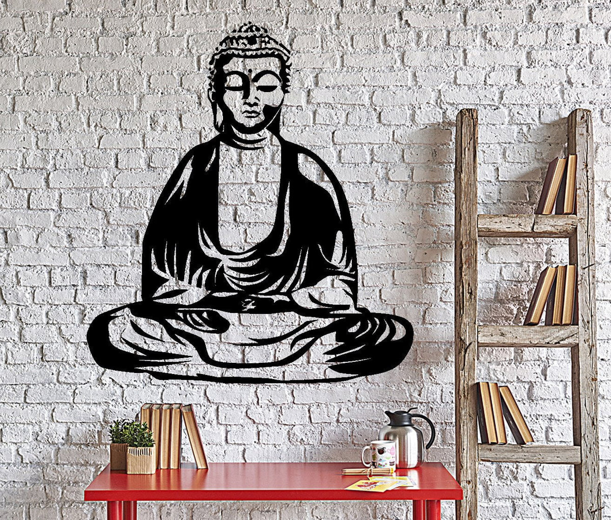 Wall Vinyl Decal Buddha Buddhism Yoga Zen Meditation Home Interior Dec ...