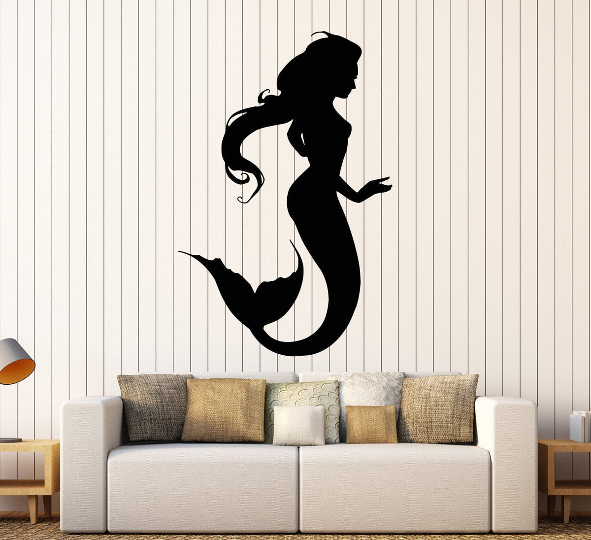 Wall Vinyl Decal Mermaid Romantic Love Girl Home Interior Decor Unique ...