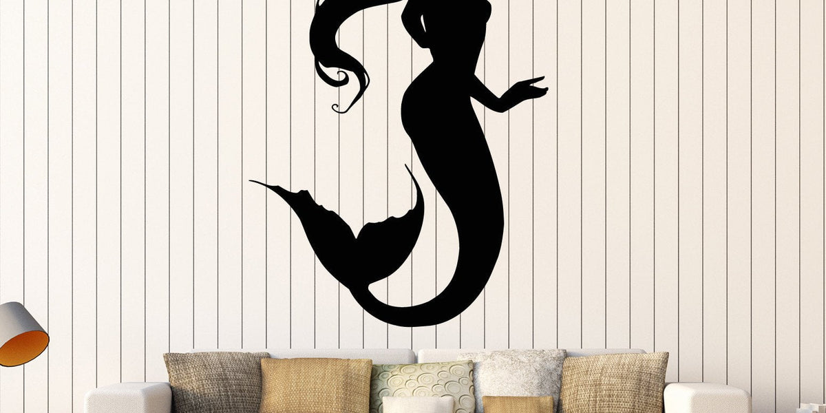 Wall Vinyl Decal Mermaid Romantic Love Girl Home Interior Decor Unique ...