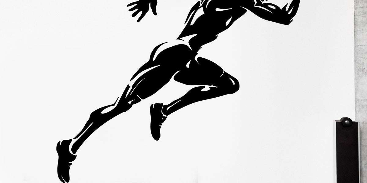 Wall Vinyl Decal Run Runner Quote Sport Jogging Home Interior Decor Un ...