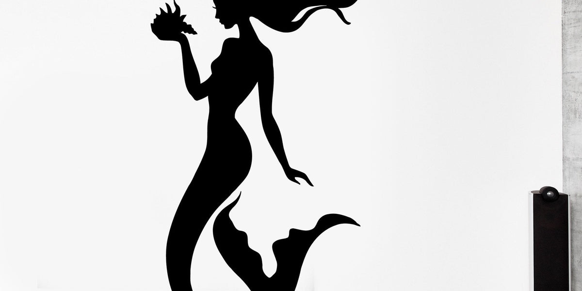 Wall Vinyl Decal Mermaid Shell Ocean Marine Home Interior Decor Unique ...