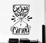 Wall Vinyl Decal Quotes Sandglass Enjoy Every Moment Home Interior Dec ...