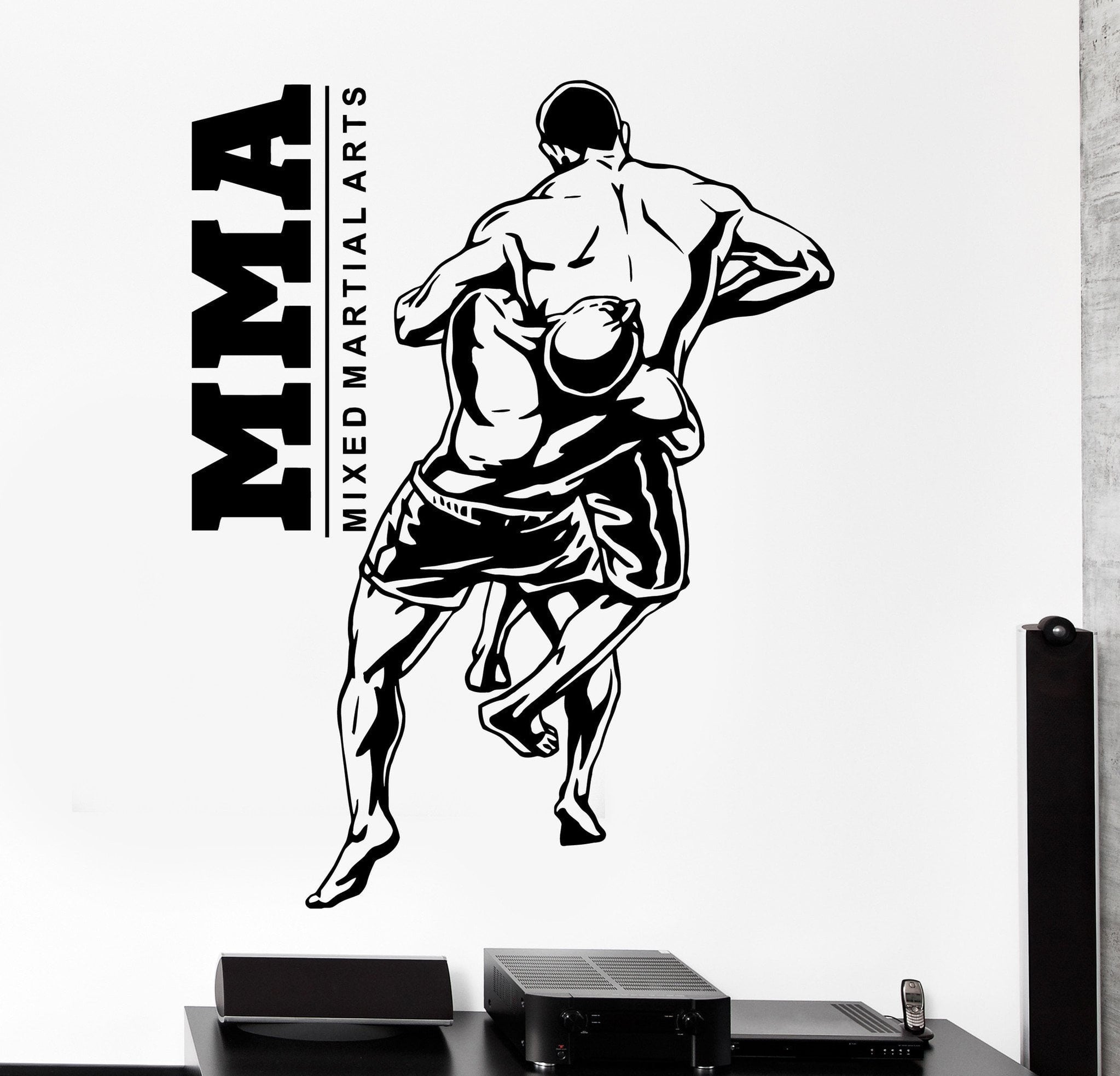 Wall Vinyl Decal MMA Mixed Martial Arts Fighters Home Interior Decor U ...