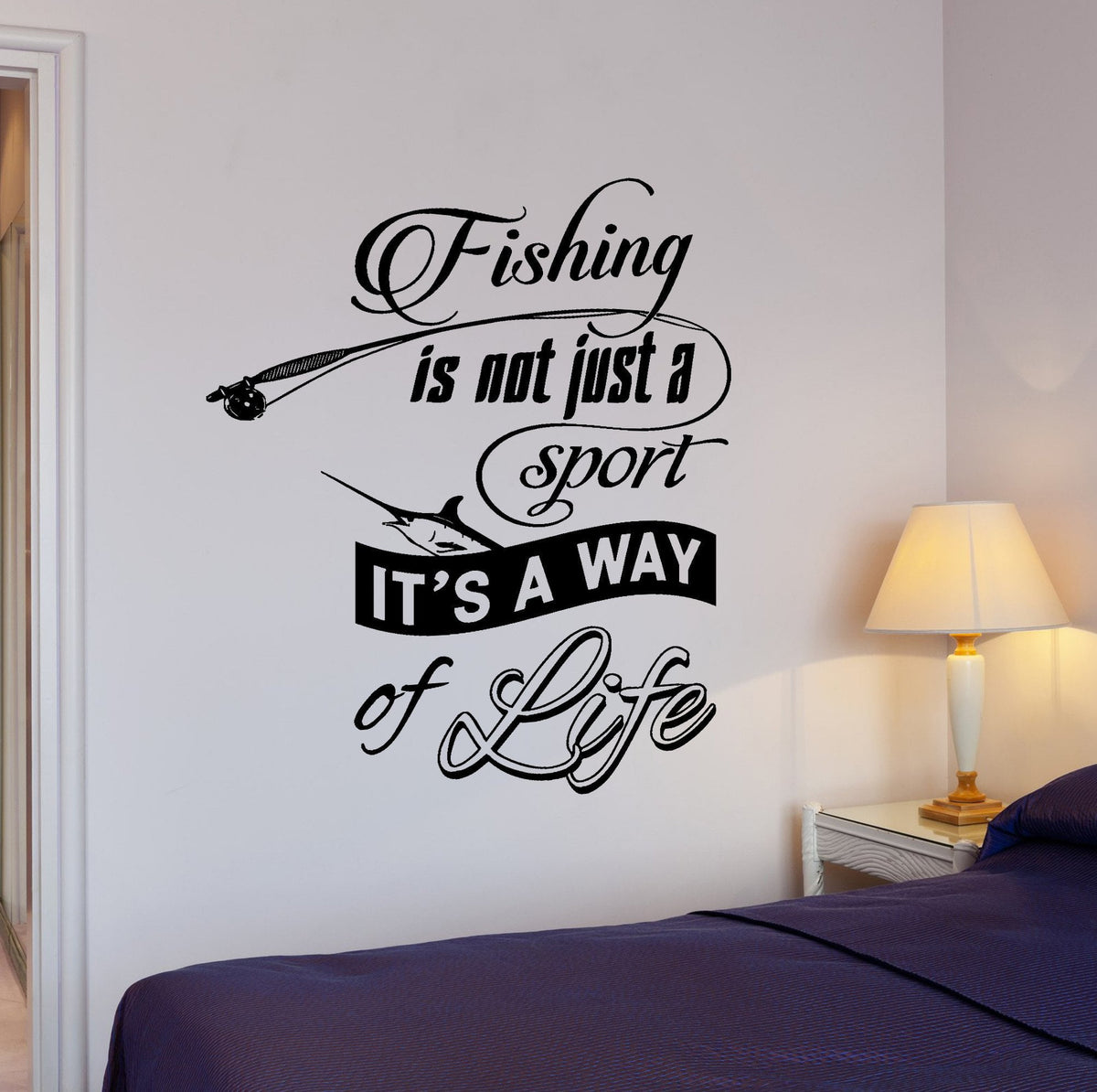 Wall Vinyl Decal Fishing Quotes Fishing It Is Way Of Life Home Interio ...