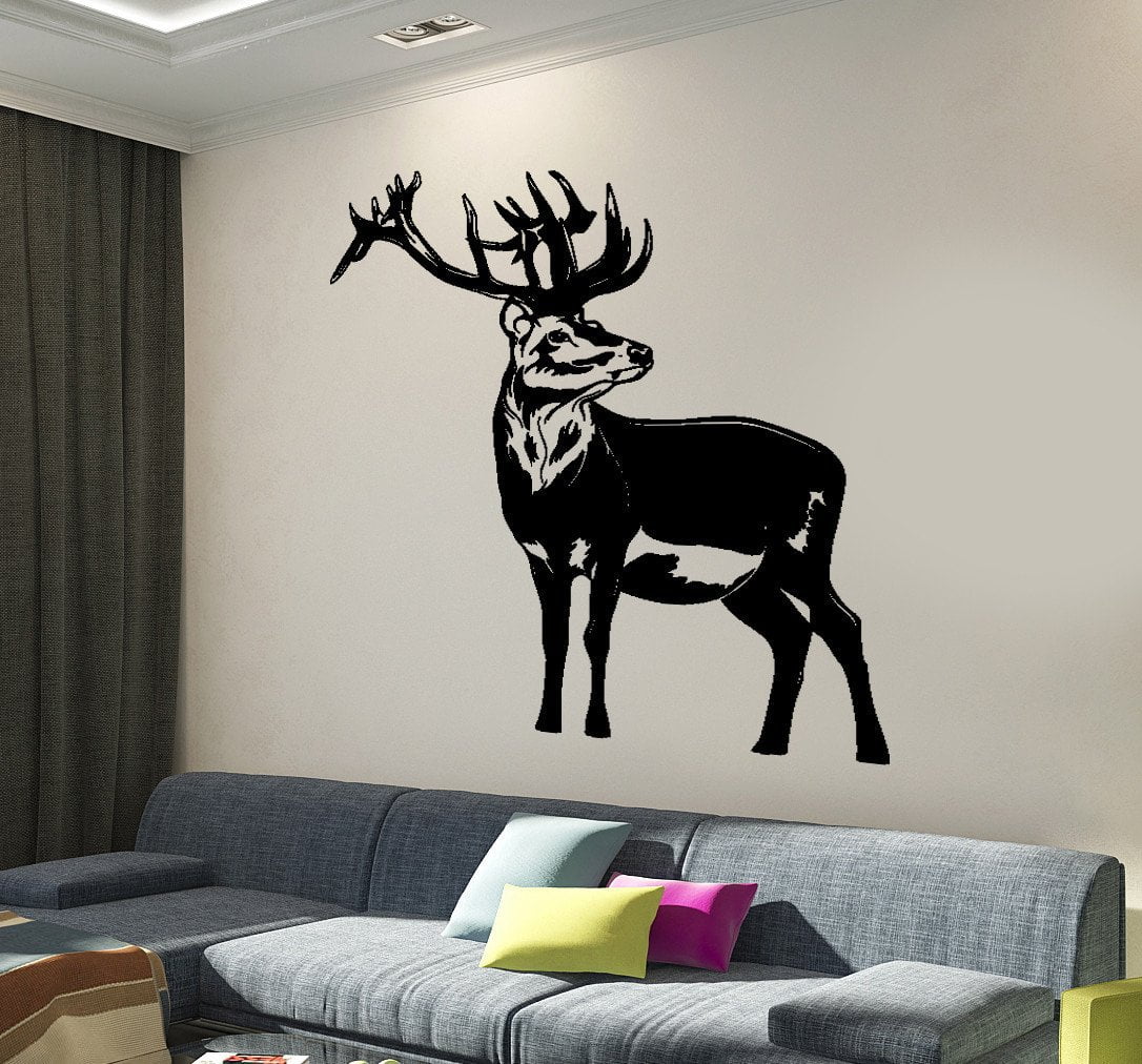Wall Vinyl Decal Deer Animals Forest Hunting Hunters Home Interior Dec ...