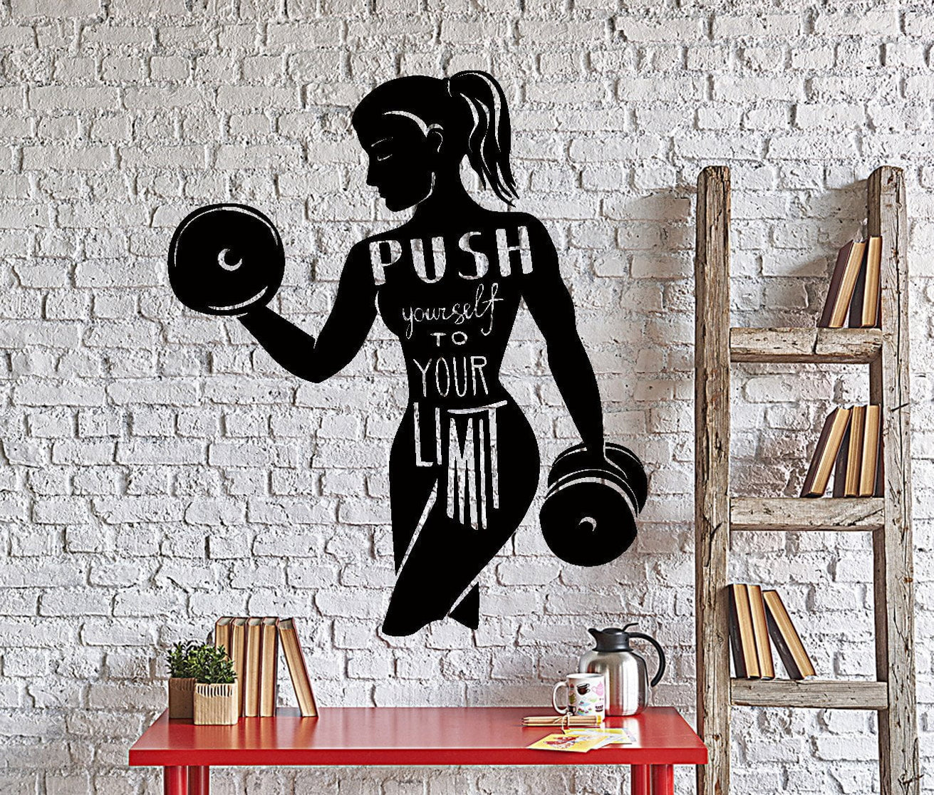 Custom Home Gym And Exercise Room Motivational Wall Decals And Stickers ...