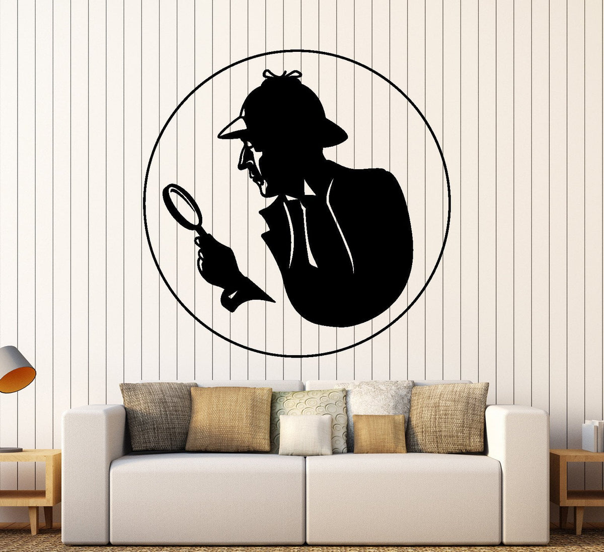 Wall Vinyl Decal Sherlock Holmes Victorian Era Private Detective Home ...