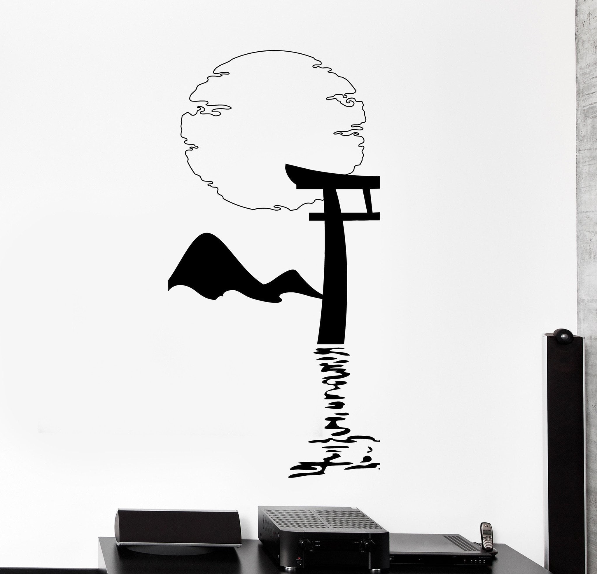 Wall Vinyl Decal Japan Japanese Temple View Torii Home Interior Decor ...