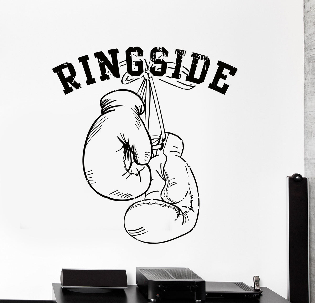 Vinyl Wall Decal Boxing Gloves Fighting Sport Ringside Big Home Decor ...