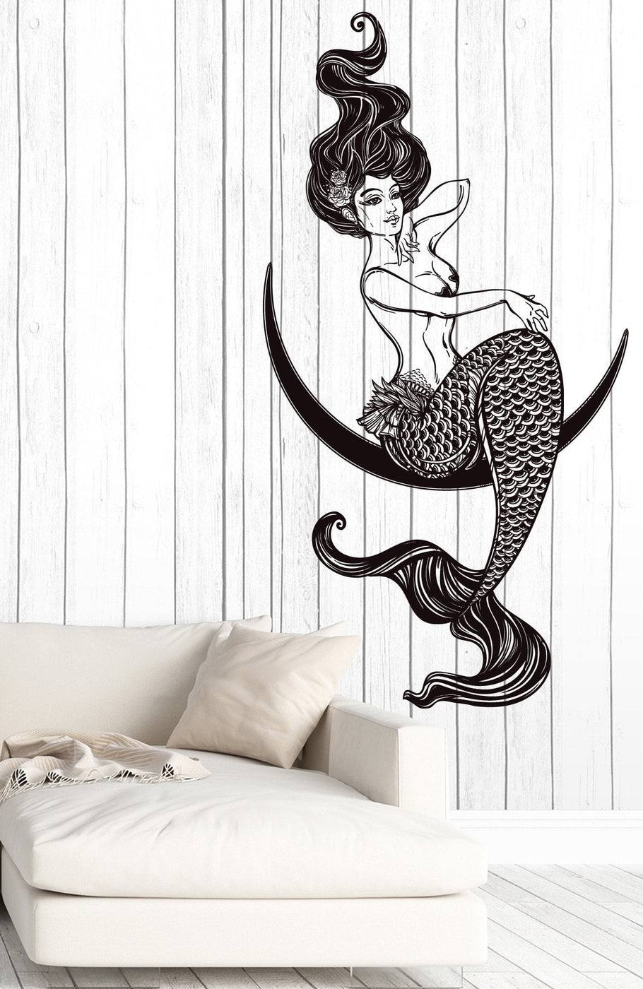 Vinyl Decal Wall Sticker Sexy Mermaid Fantasy Girl Ocean Home Decor Un ...