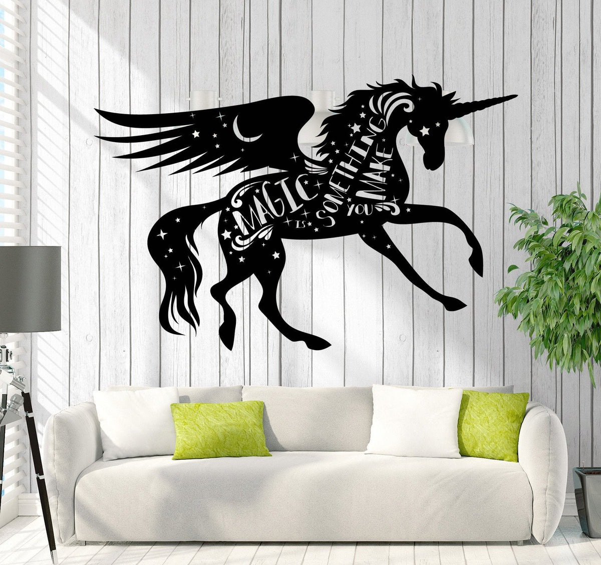 Wall Vinyl Decal Word Qloude Magic Something You Make Home Interior De ...