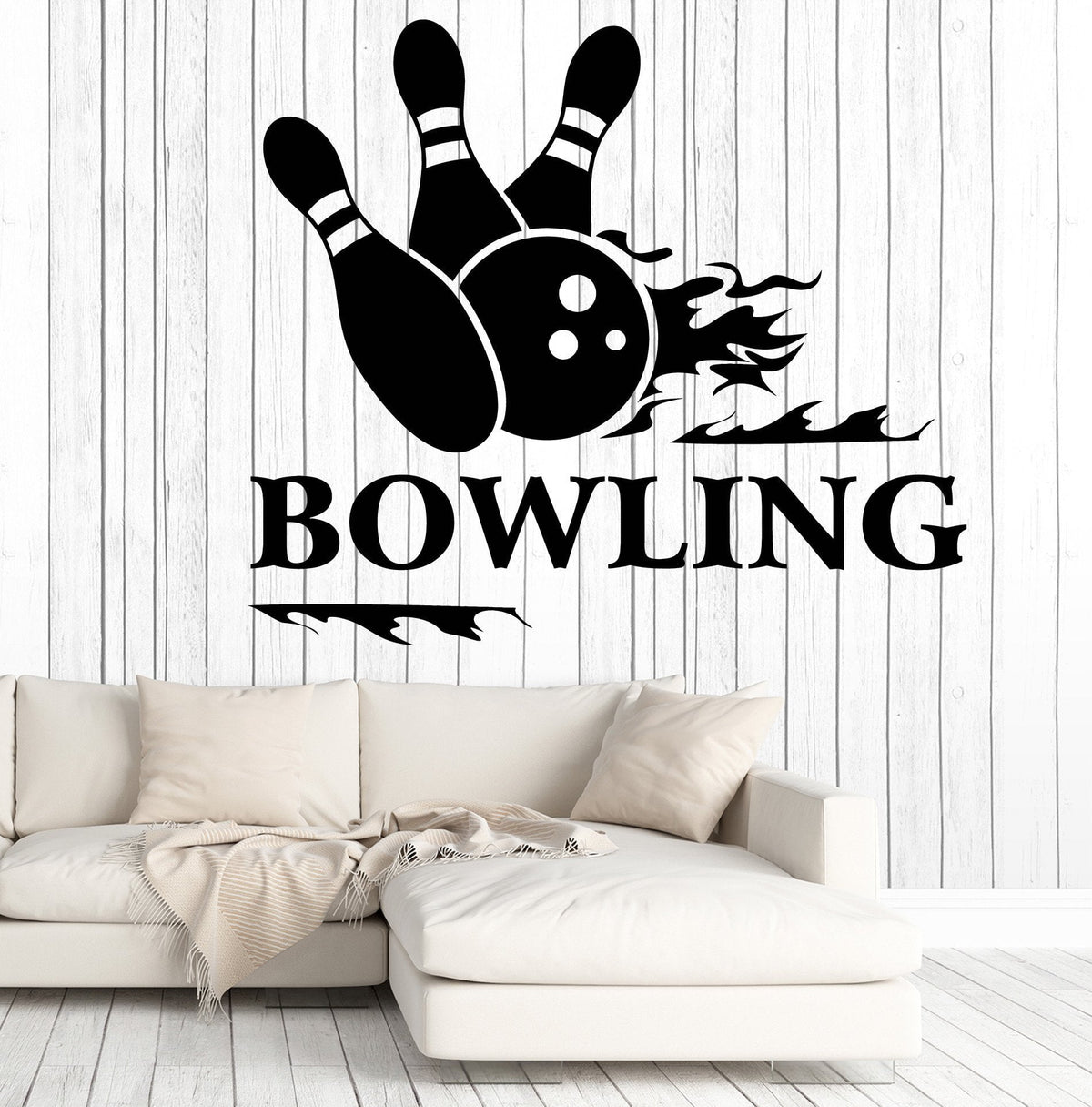 Vinyl Decal Wall Stickers Bowling Sport Entertainment Center Mural Uni ...