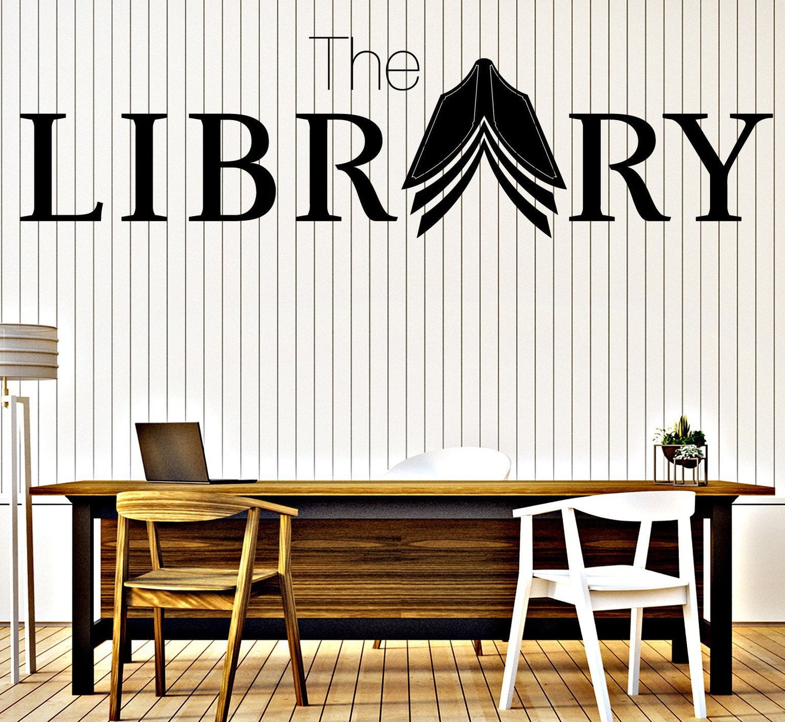 Wall Vinyl Decal Library Books Bookstore Interior Decor Unique Gift z4 ...