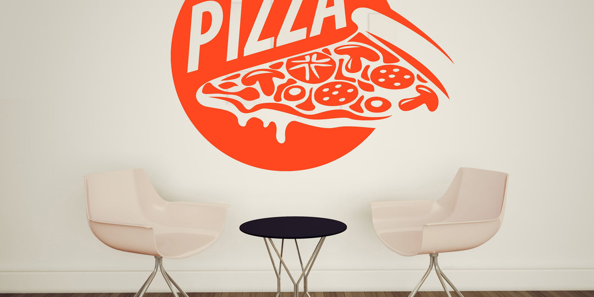 Wall Vinyl Decal Pizza Food Pizzeria Taste Cafe Restaurant Stickers De ...