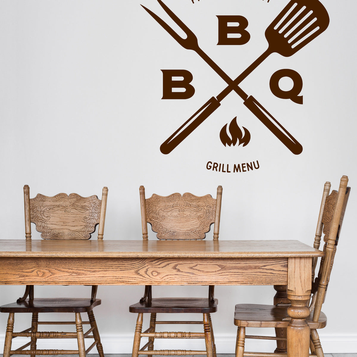 Wall Vinyl Decal BBQ Grill Decor Restaurant Cafe Kitchen z4755 ...