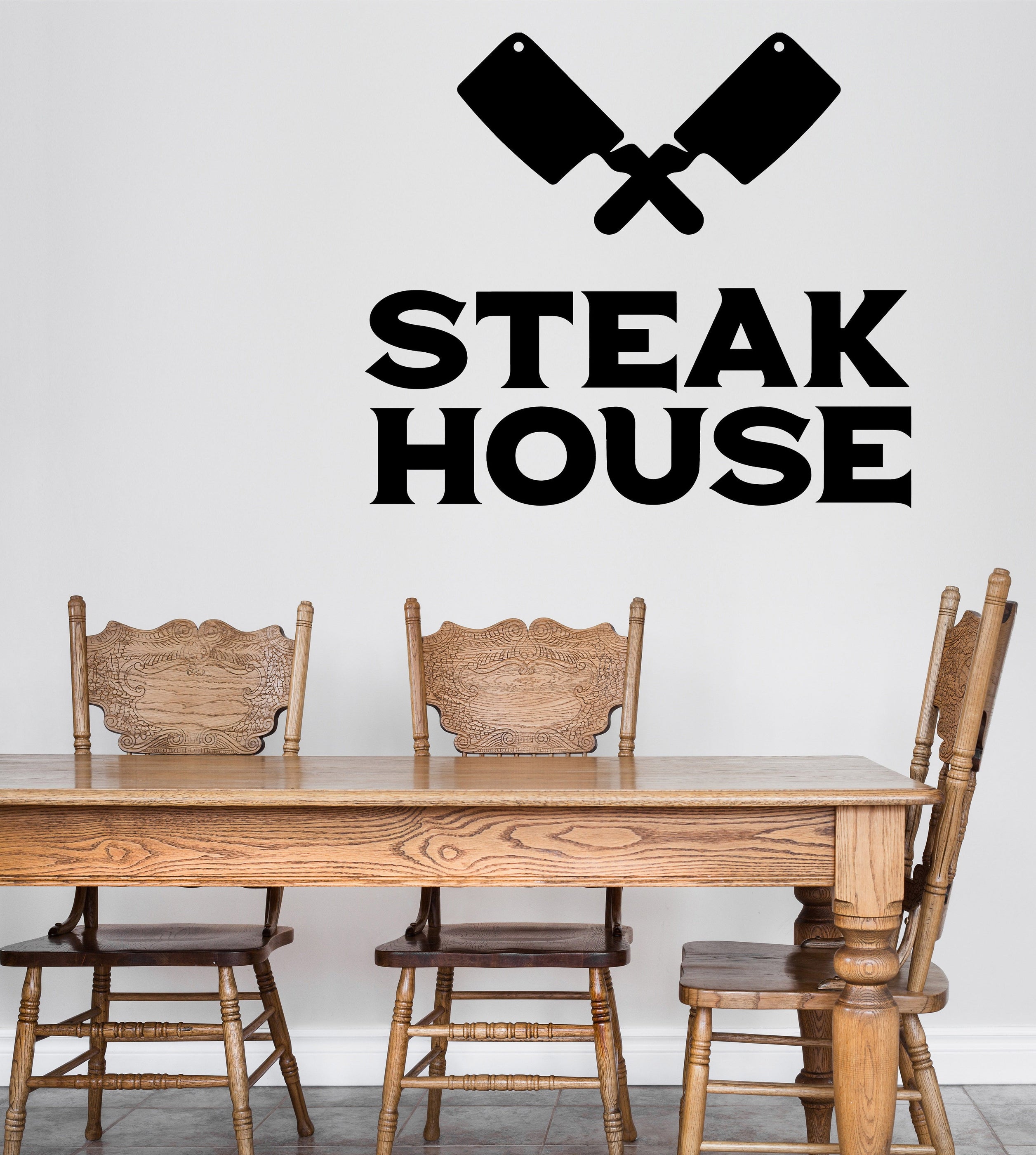 Wall Decal Steak House Quote Bar Decor Diner Restaurant Cafe Unique Gi ...