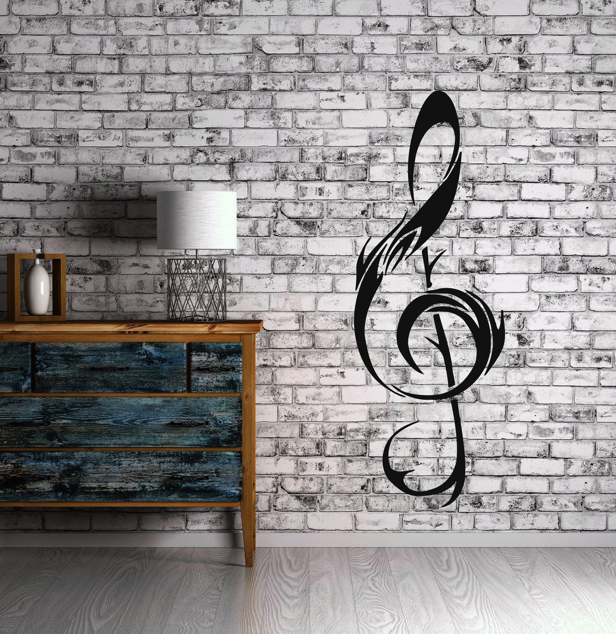 Clef Music Notes Rock&Roll Positive Mural Wall Art Decor Vinyl Sticker ...