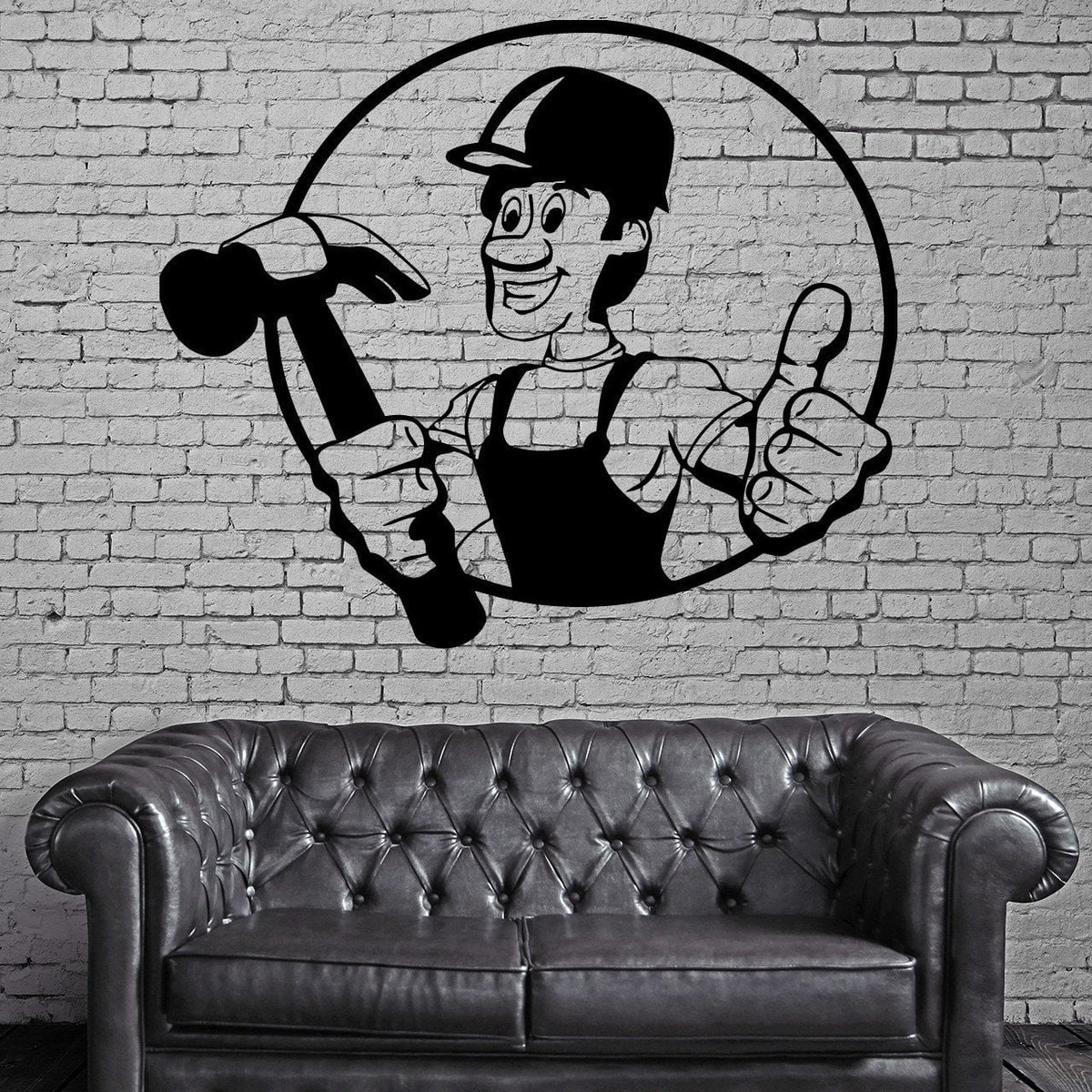 Construction Business Handyman Art Decor Vinyl Sticker Unique Gift z70 ...
