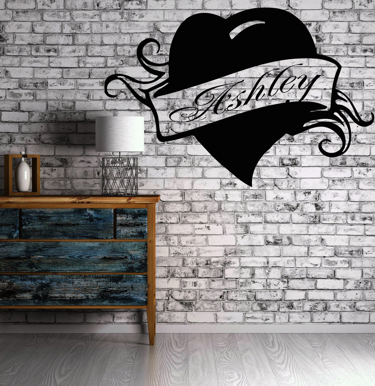 Vinyl Decal Wall Sticker Ashley Personalized Name Lettering Custom Quo ...